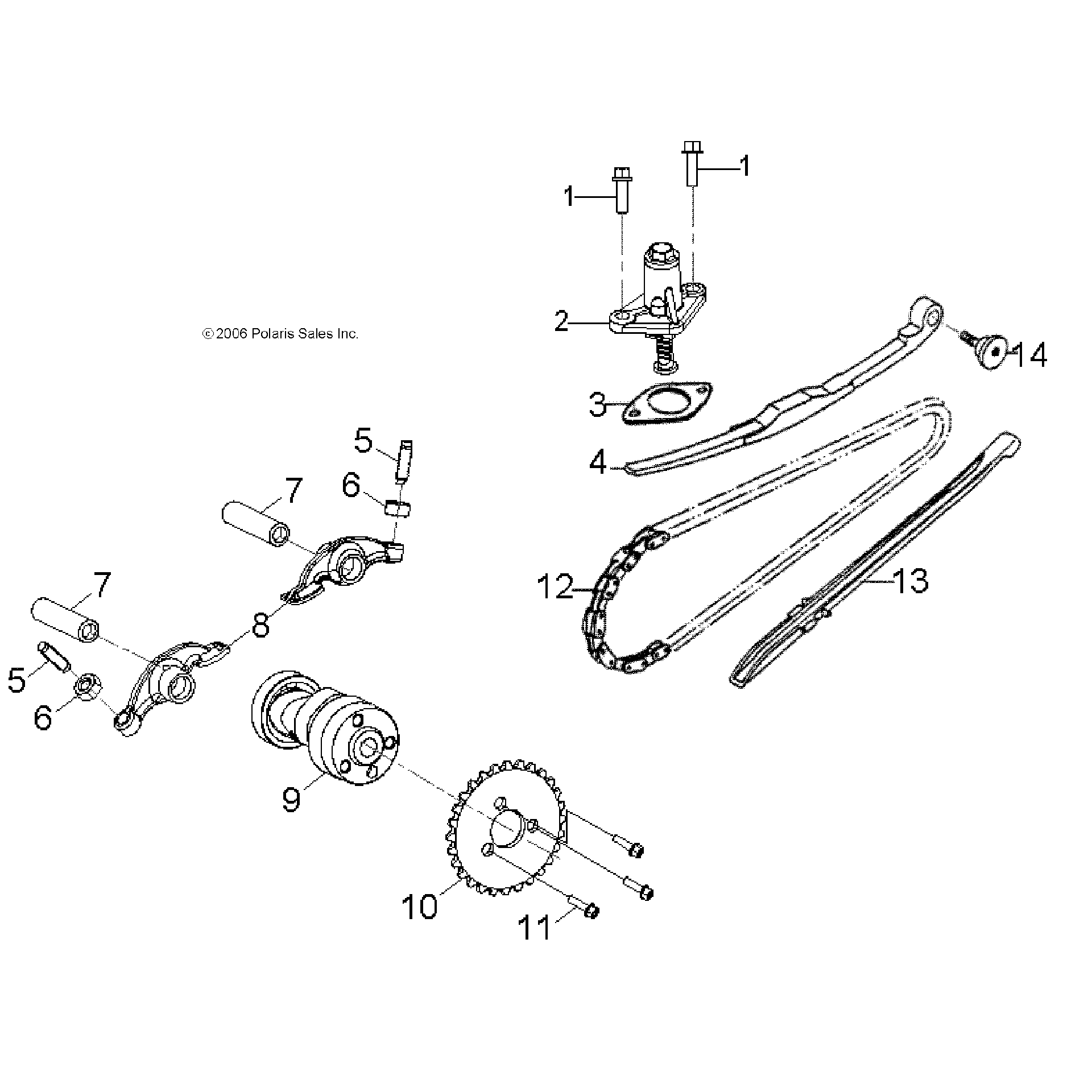 Polaris OEM Schematic | ENGINE: CAM CHAIN Witchdoctors