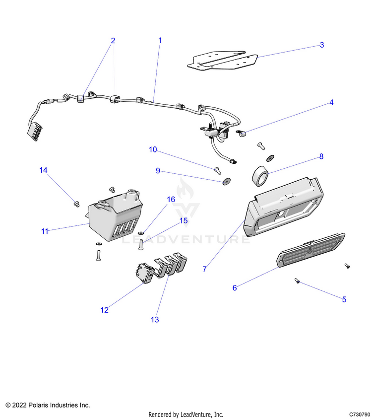 Polaris OEM Schematic | ELECTRICAL: WORK LIGHT Witchdoctors