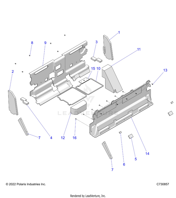 Polaris OEM Schematic | BODY: CAB FOAM & REAR PANEL Witchdoctors