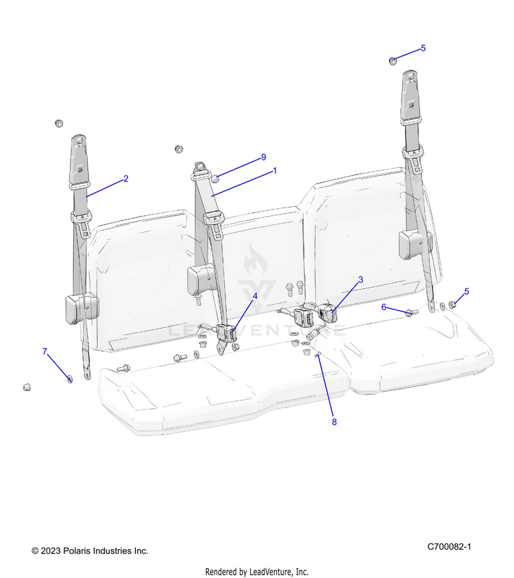 Polaris OEM Schematic | BODY: SEAT BELT & MOUNTING Witchdoctors