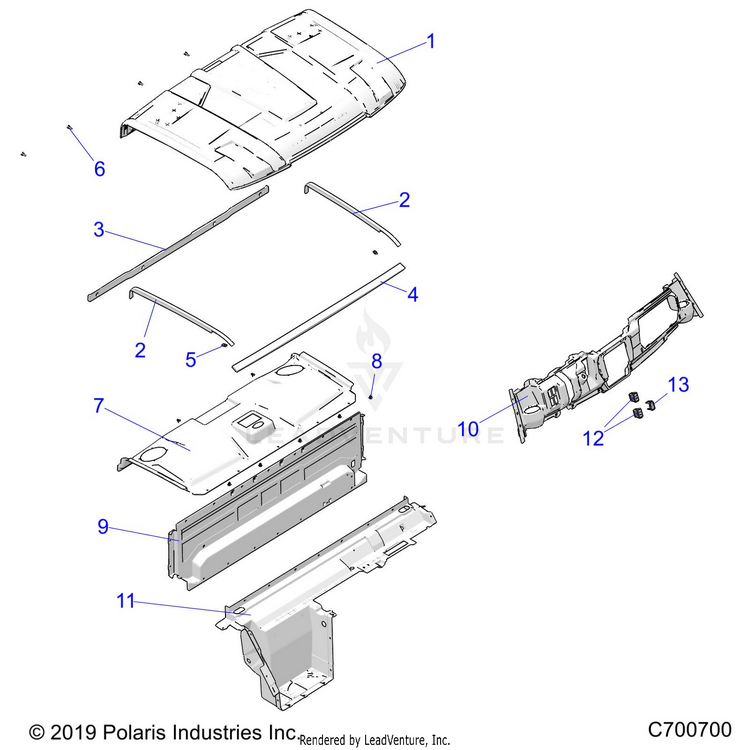 Polaris Schematic | OPTION: ROOF AUD REAR CLOSEOFF/DASH Witchdoctors