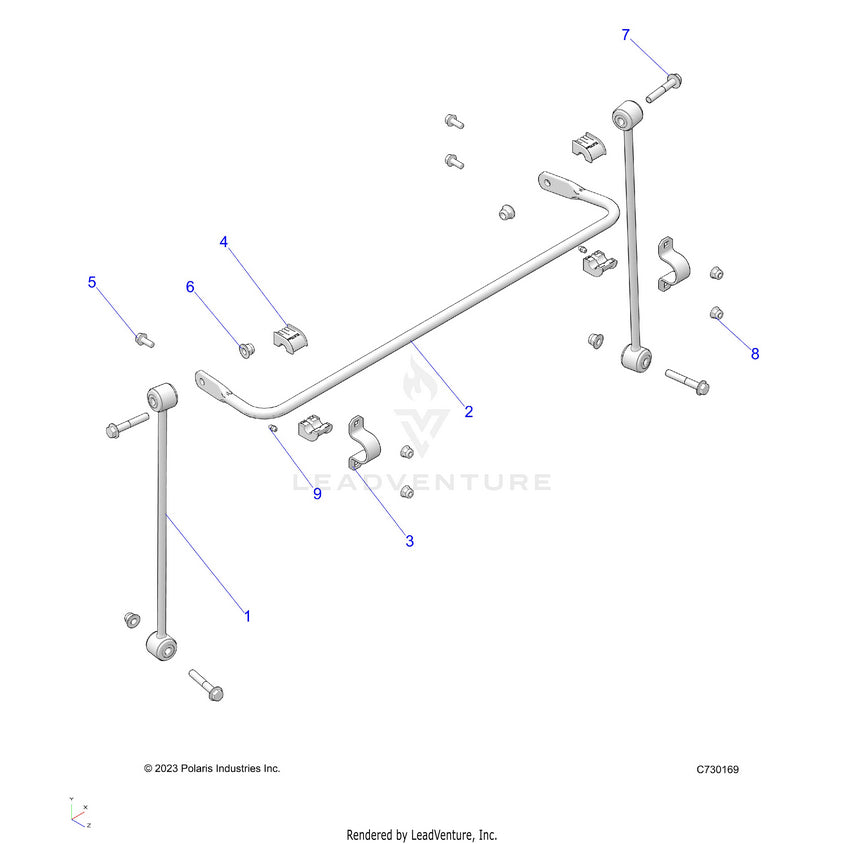 Polaris Schematic | SUSPENSION: FRONT STABILIZER BAR Witchdoctors