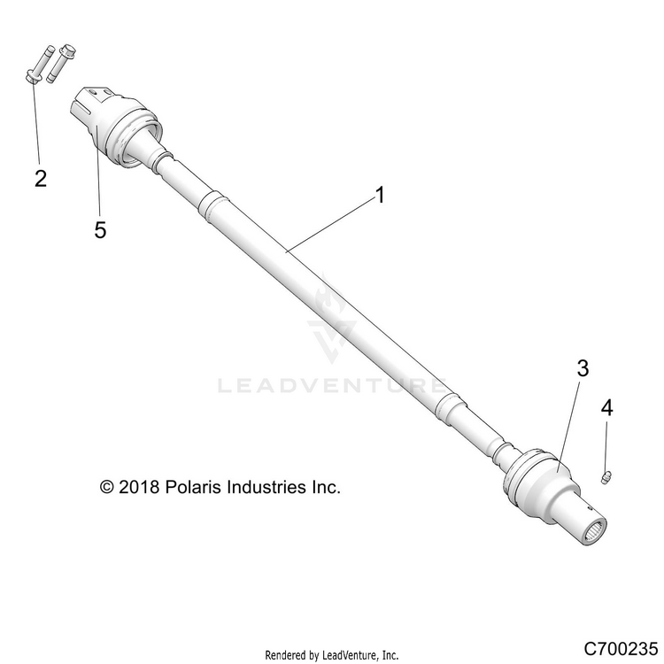 Polaris OEM Schematic | DRIVE TRAIN: REAR PROP SHAFT Witchdoctors