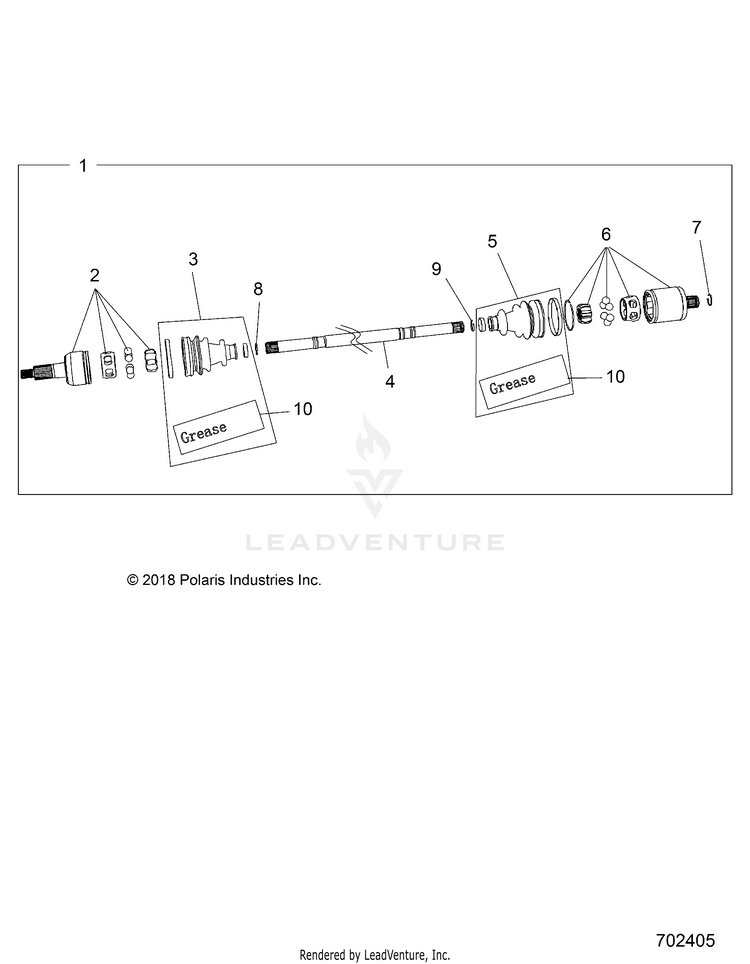 Polaris OEM Schematic | DRIVE TRAIN: REAR HALF SHAFT Witchdoctors