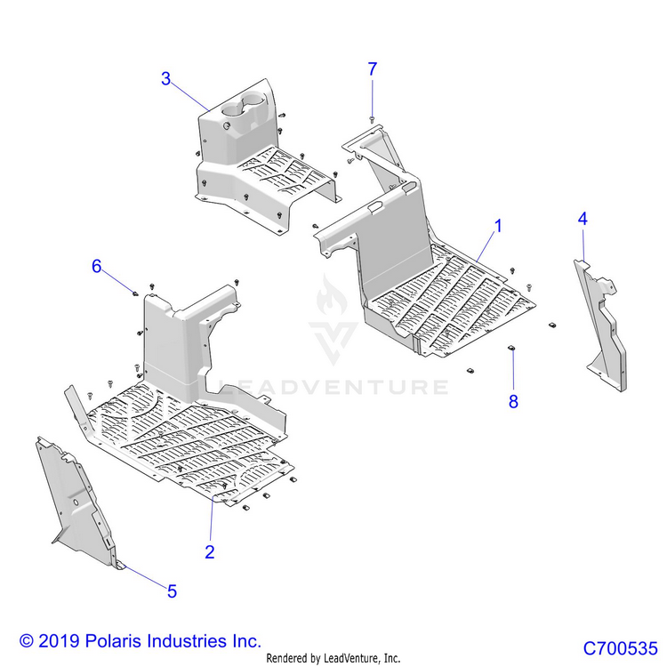 Polaris OEM Schematic | BODY: REAR FLOOR Witchdoctors