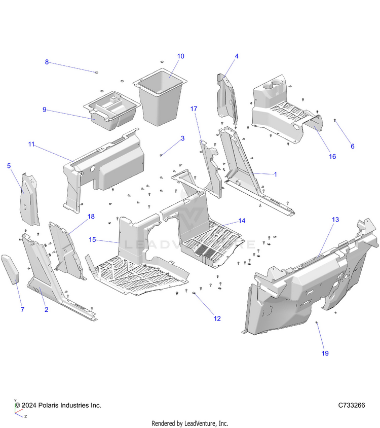Polaris OEM Schematic | BODY: FRONT FLOOR & ROCKERS Witchdoctors