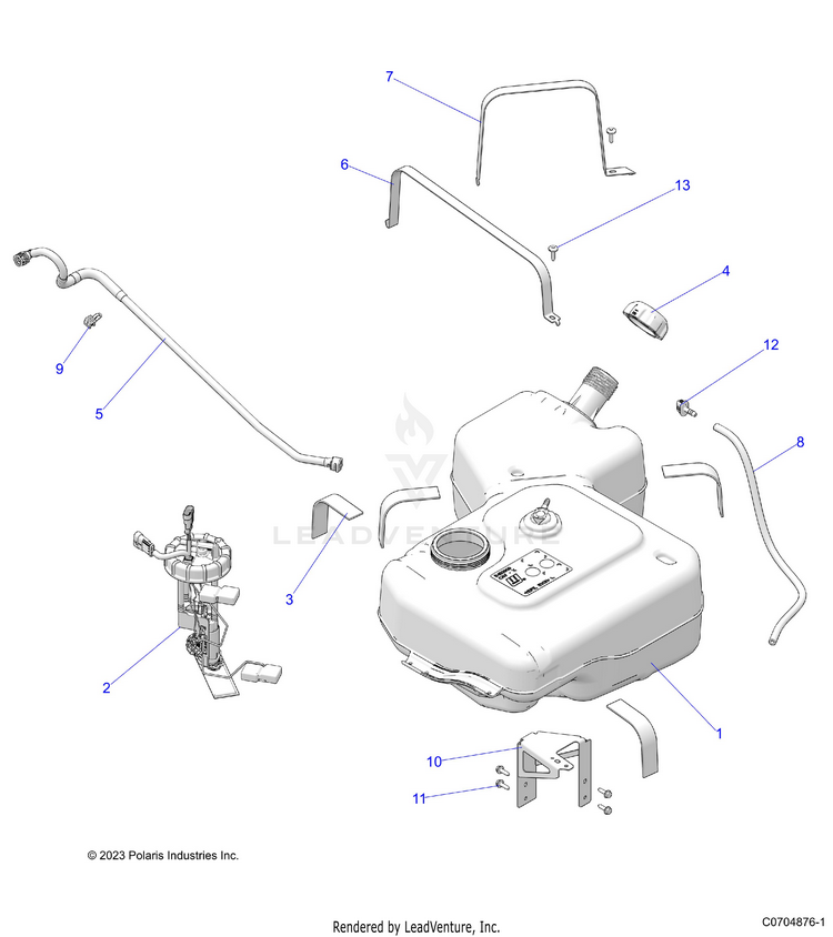 Polaris OEM Schematic | FUEL: SYSTEM FUEL TANK Witchdoctors