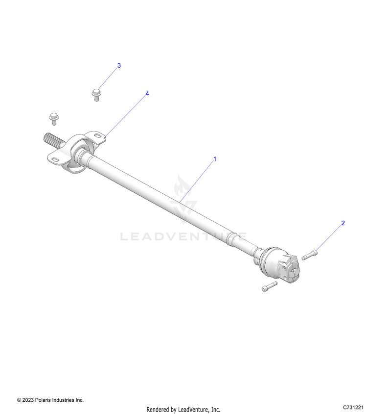 Polaris OEM Schematic | DRIVE TRAIN: FRONT PROP SHAFT Witchdoctors