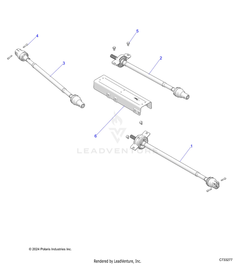 Polaris Schematic | DRIVE TRAIN: FR/MID/REAR PROP SHAFT Witchdoctors