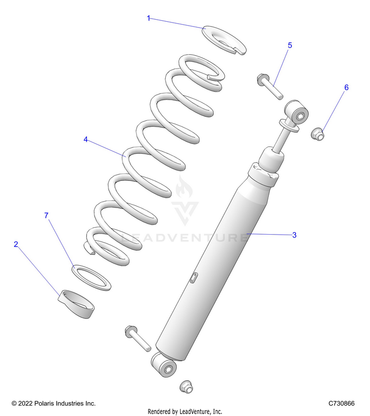 Polaris Schematic | SUSPENSION: REAR SHOCK MOUNT EVAP Witchdoctors