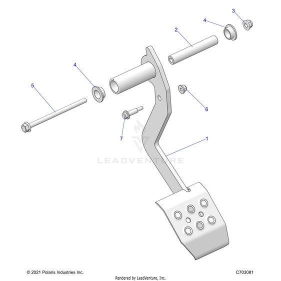 Polaris Genuine OEM Schematic | BRAKES: PEDAL Witchdoctors
