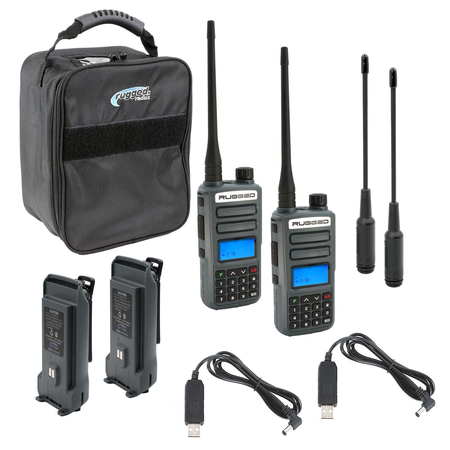 Rugged Radios Adventure Pack - GMR2 PLUS GMRS and FRS Handheld Radios ...