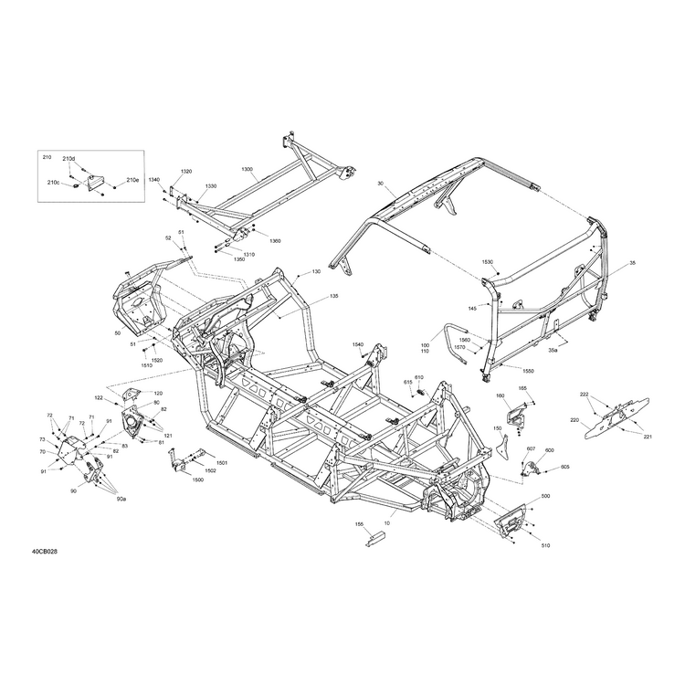Can-Am Deep Black Chassis Kit #715008431 Witchdoctors