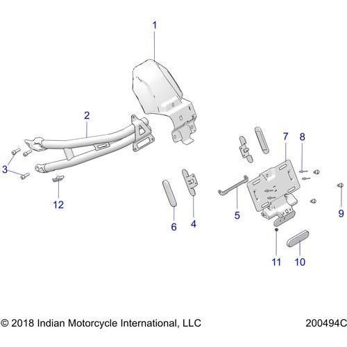 Body, Rear - 2020 Indian Ftr 1200 Rally - Schematic-24443