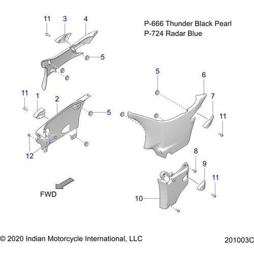 2021 Indian Chieftain Premium Body, Side Covers Witchdoctors