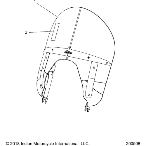 Body, Windshield - 2018 Indian Springfield Dark Horse - Schematic-26163