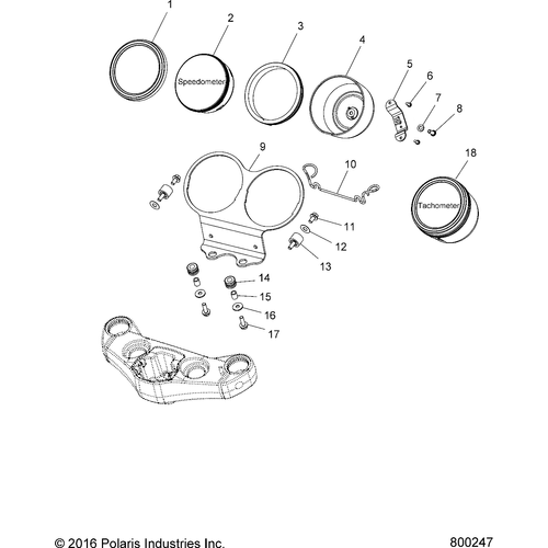 Electrical, Speedometer/Tach - 2017 Victory Hammer S All Options