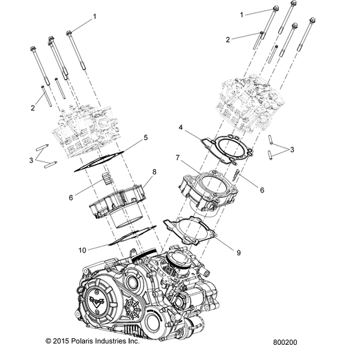 Engine, Cylinder And Cyl. Head Mounting - 2017 Victory Octane All Opti ...